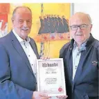 Peter Büdts ist jetzt Ehrenmitgl­ied bei MGsingt.de - PressReader