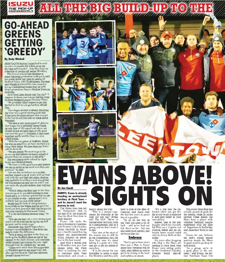 EVANS ABOVE! BLUES SET SIGHTS ON BIG STAGE - PressReader