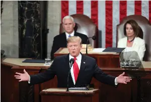 Trump in the power position as he prepares to addresses Congress - PressReader