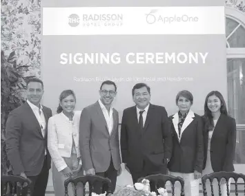 AppleOne partners with Radisson for CDO project - PressReader