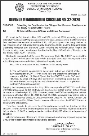BIR extends deadline for filing tax amnesty return - PressReader