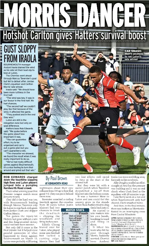 MORRIS DANCER Hotshot Carlton gives Hatters survival boost - PressReader