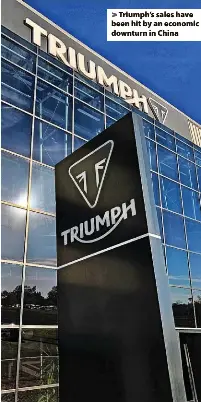 Iconic motorcycle brand Triumph hit by China downturn - PressReader