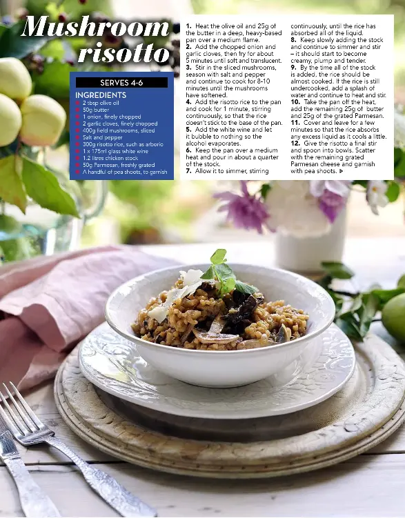 Mushroom risotto - PressReader
