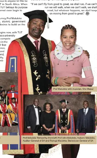 The journey from GOOD to GREAT begins now - PROF TINYIKO MALULEKE - PressReader