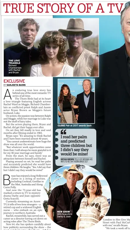 TRUE STORY OF A TV ROMANCE THAT GOES ON AND ON Thorn Birds series gave us 40yrs of marriage ...