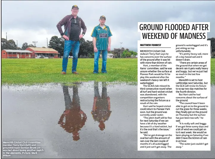 GROUND FLOODED AFTER WEEKEND OF MADNESS - PressReader