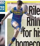 Riley the Rhino set for his Cas homecoming - PressReader