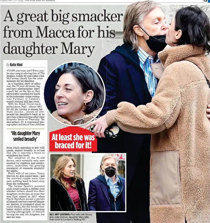 A great big smacker from Macca for his daughter Mary - PressReader