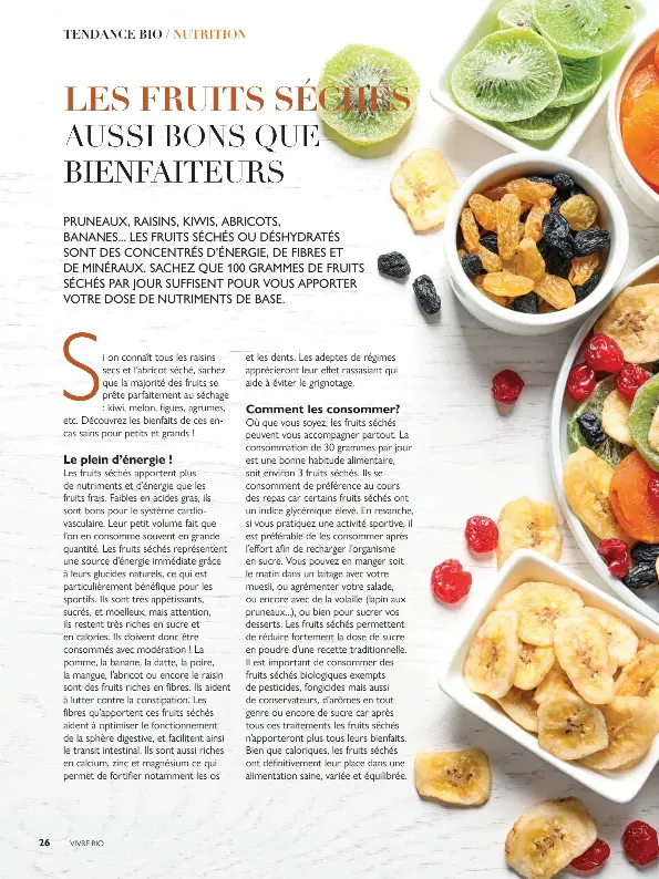 LES FRUITS SÉCHÉS AUSSI BONS QUE BIENFAITEU­RS - PressReader