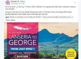 George to Lanseria flights welcomed - PressReader