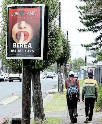 Saucy posters for new adult shop have EL tongues wagging - PressReader