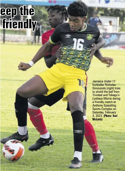 U-17 Boyz want to ‘keep the ball more’ in second friendly - PressReader