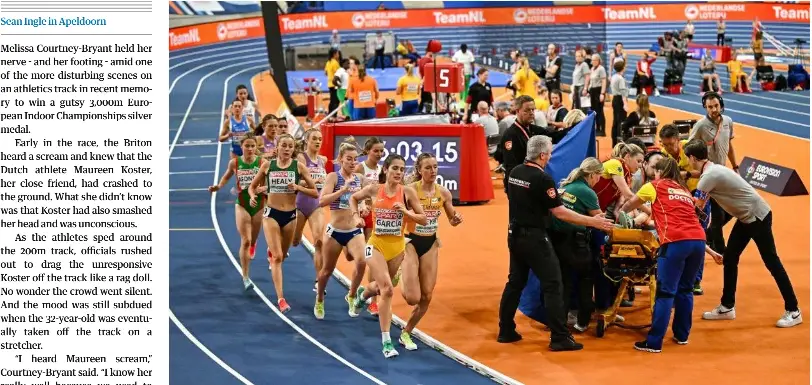 Courtney-Bryant wins 3,000m European Indoor silver after Koster’s horror fall - PressReader
