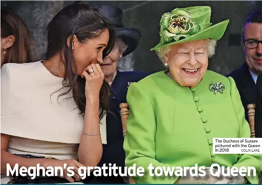 Meghan’s gratitude towards Queen - PressReader