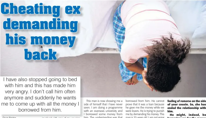Cheating ex demanding his money back - PressReader