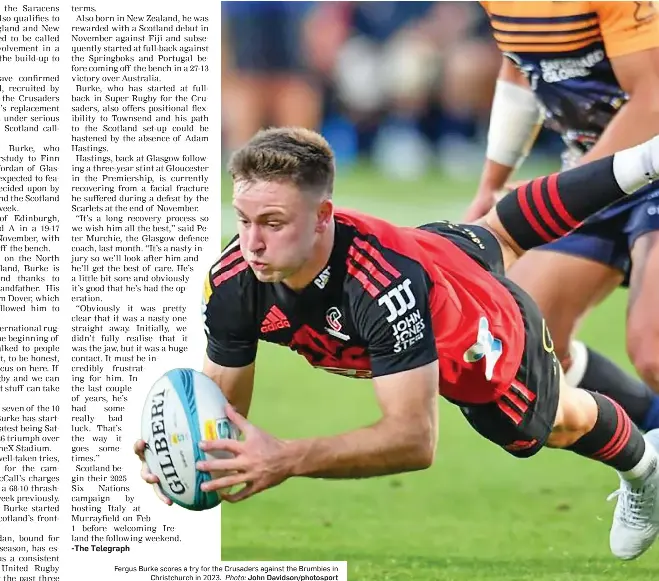 England-Qualified Kiwi Burke in Mix for Scotland Call-Up Ahead of Six ...