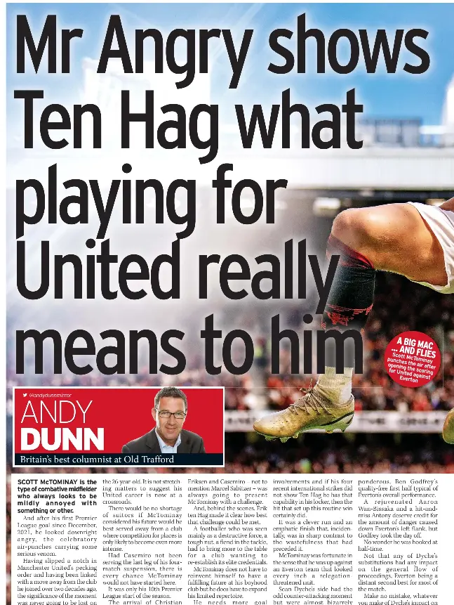 Mr Angry shows Ten Hag what playing for United really means to him - PressReader