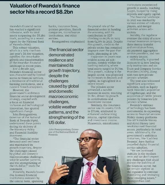 Valuation of Rwanda’s finance sector hits a record $8.2bn - PressReader