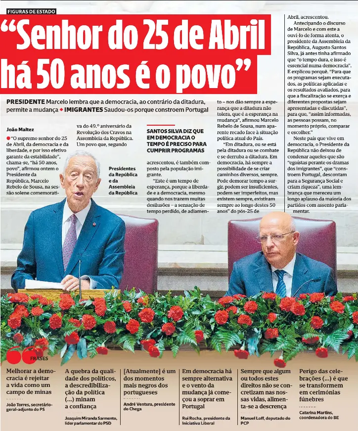 “Senhor do 25 de Abril há 50 anos é o povo” - PressReader