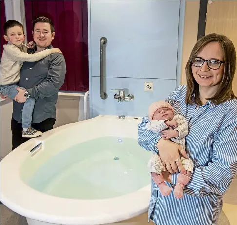 Mum delighted at baby’s birthing pool delivery after three year closure ...