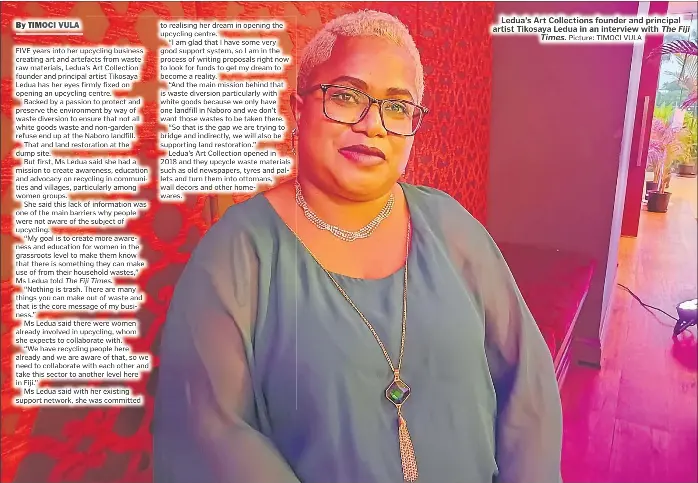 Ledua dreams to open upcycling centre - PressReader