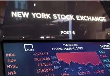 US stocks plunge, extending selloff on escalating trade war - PressReader