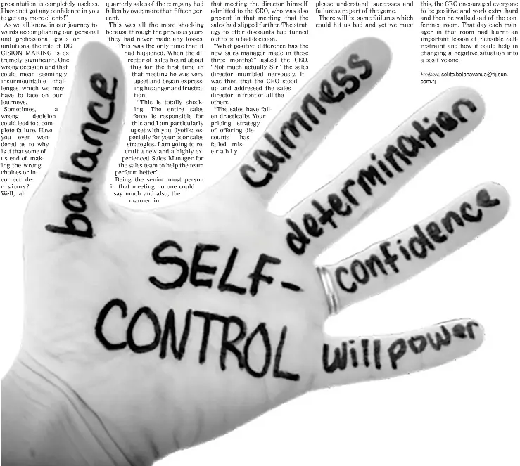 The role and importance of ‘SENSIBLE SELF-RESTRAINT’ - PressReader