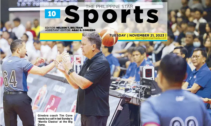 PBA SUSPENDS ‘CLASICO’ REFEREES - PressReader