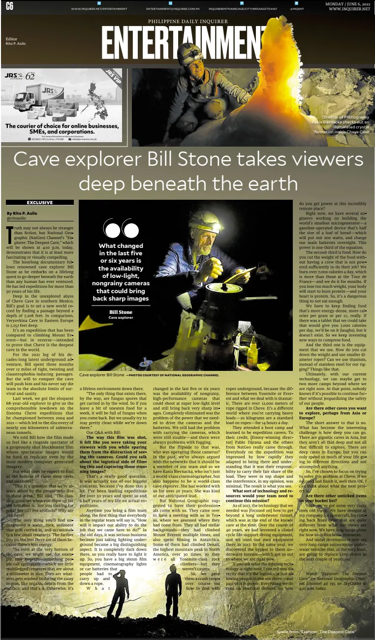 Cave explorer Bill Stone takes viewers deep beneath the earth - PressReader