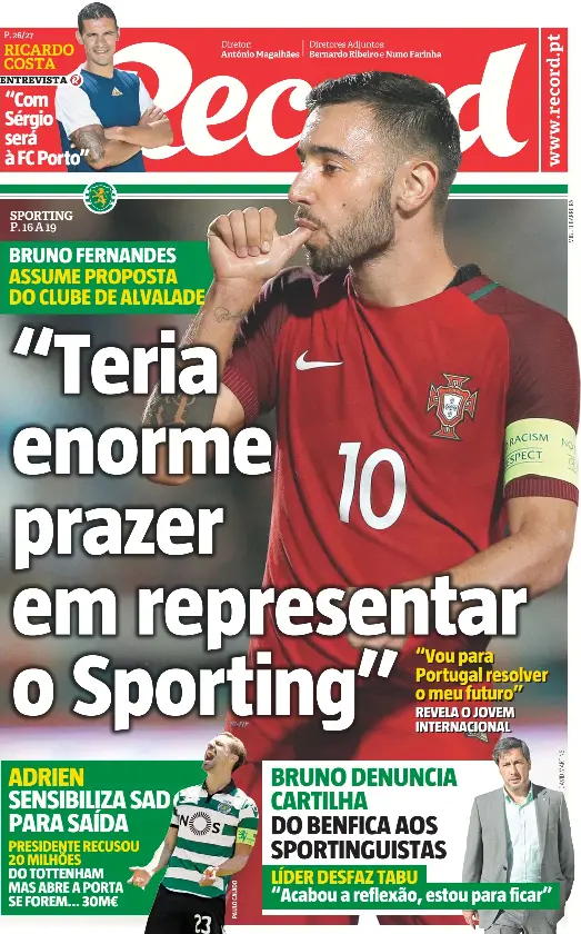 "Teria enorme prazer em representa­r o Sporting" - PressReader