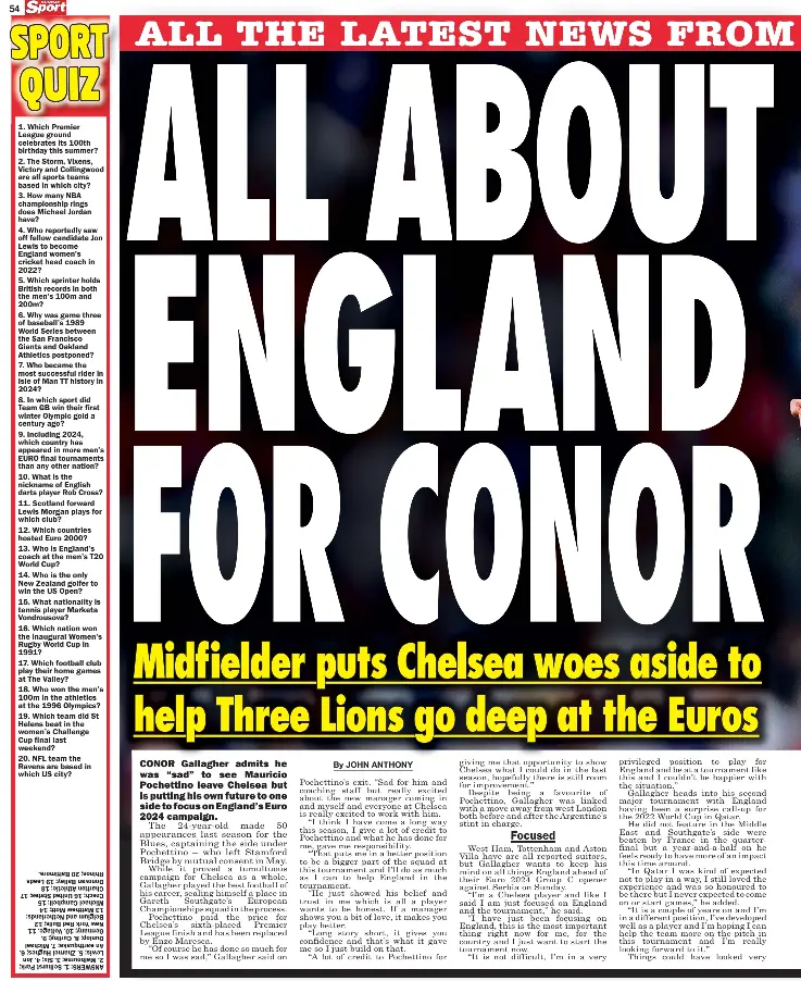 ALL ABOUT ENGLAND FOR CONOR - PressReader