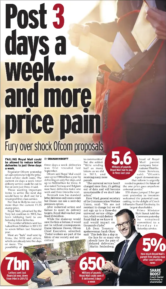 Post 3 days a week... and more price pain - PressReader