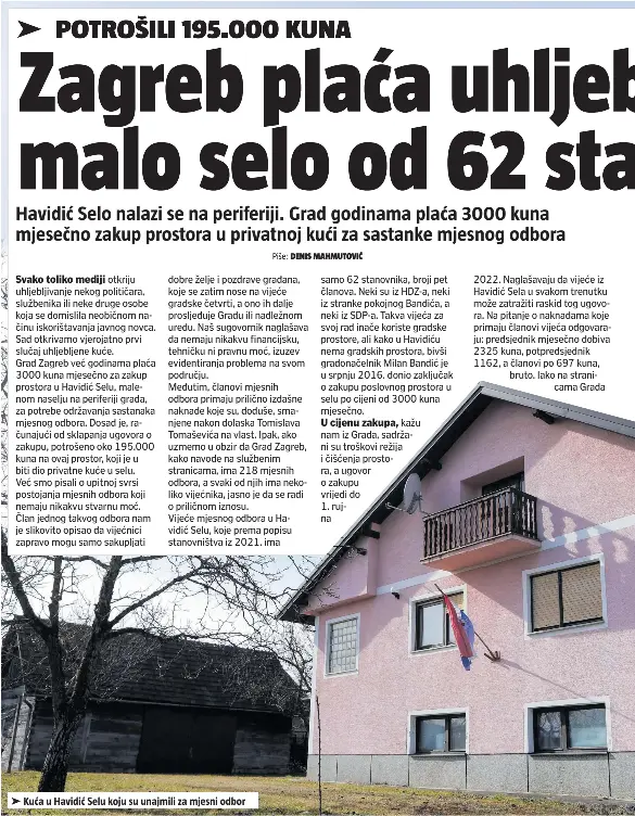 Zagreb plaća uhljeb malo selo od 62 sta - PressReader