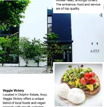 Four Vegan Friendly Restaurant­s To Try In Lagos - PressReader