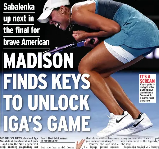 MADISON FINDS KEYS TO UNLOCK IGA’S GAME - PressReader