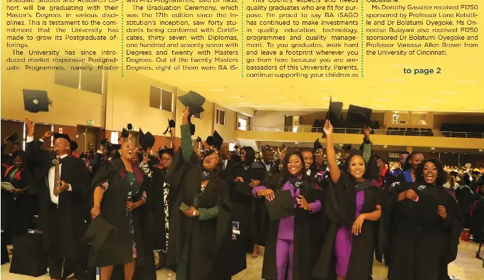 BA ISAGO UNIVERSITY GRADUATES 274 STUDENTS AT ITS 17TH GRADUATION ...