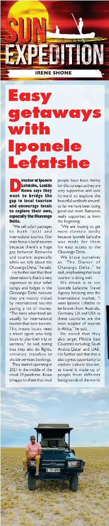 Easy getaways with Iponele Lefatshe - PressReader