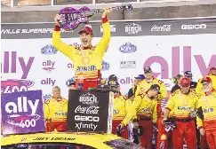 Logano wins Ally 400 in record fifth OT - PressReader