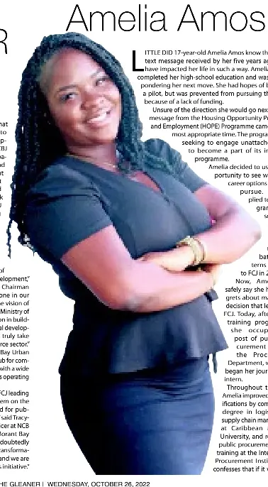 A HOPE/FCJ STORY Amelia Amos - PressReader