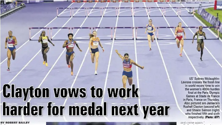 Clayton vows to work harder for medal next year - PressReader