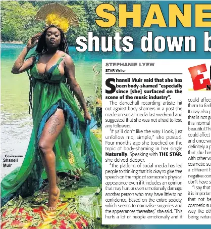 SHANEIL MUIR shuts down body shamers - PressReader