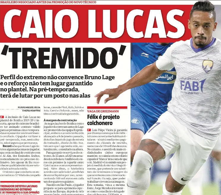 CAIO LUCAS ‘TREMIDO’ - PressReader