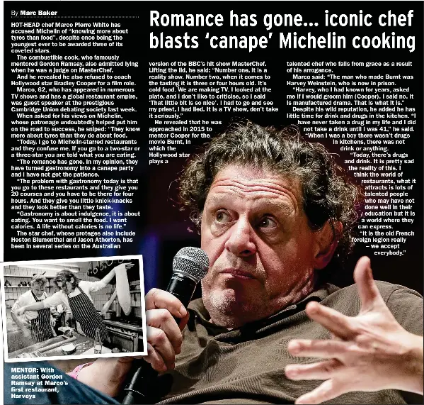 Romance has gone... iconic chef blasts ‘canape’ Michelin cooking - PressReader