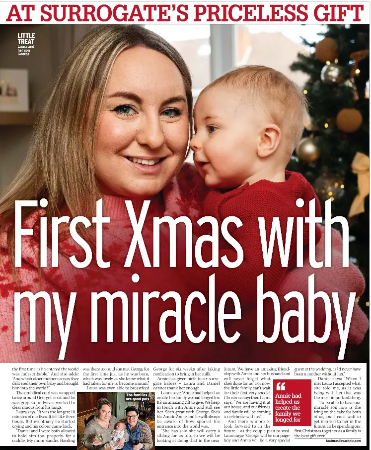 FAMILY’S JOY AT SURROGATE’S PRICELESS GIFT First Xmas with my miracle baby - PressReader