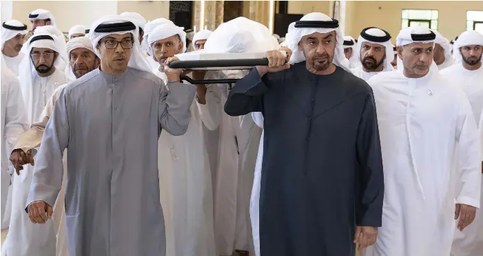 PRESIDENT SAYS FUNERAL PRAYERS AS SHEIKH TAHNOON LAID TO REST - PressReader