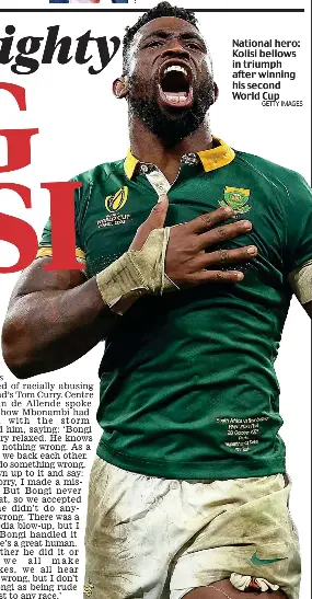 All hail the mighty KING KOLISI - PressReader