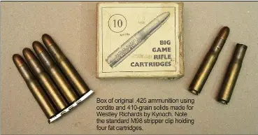 WESTLEY RICHARDS .425 MAGNUM EXPRESS – OLD-SCHOOL BIG-BORE GUNMAKING ...