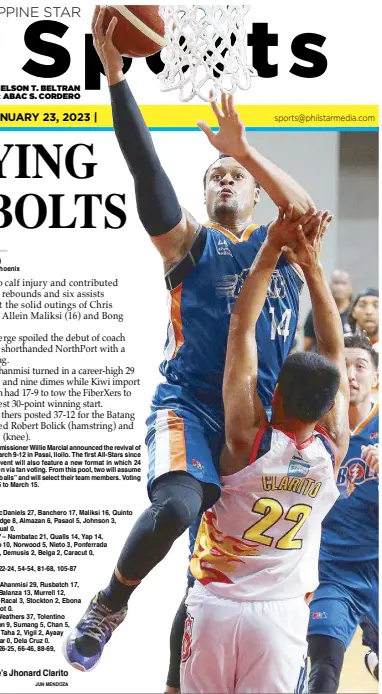 ELECTRIFYI­NG START FOR BOLTS - PressReader