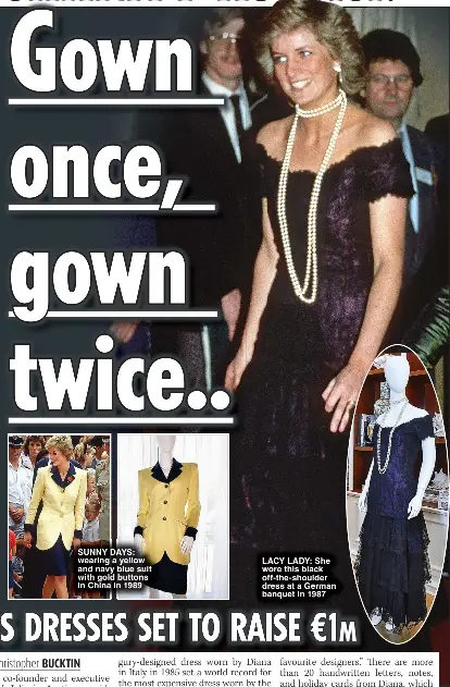PRINCESS DIANA’S DRESSES SET TO RAISE €1M - PressReader